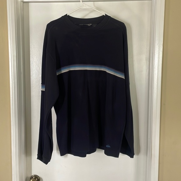 Sweaters | Quicksilver Vintage Sweater Navy Blue L Washed Then Never ...